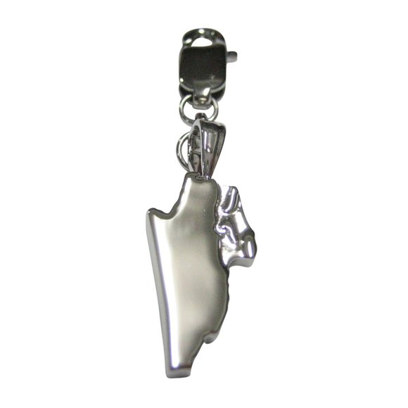 Kiola Designs | Accessories | Belize Country Map Shape Pendant Zipper ...